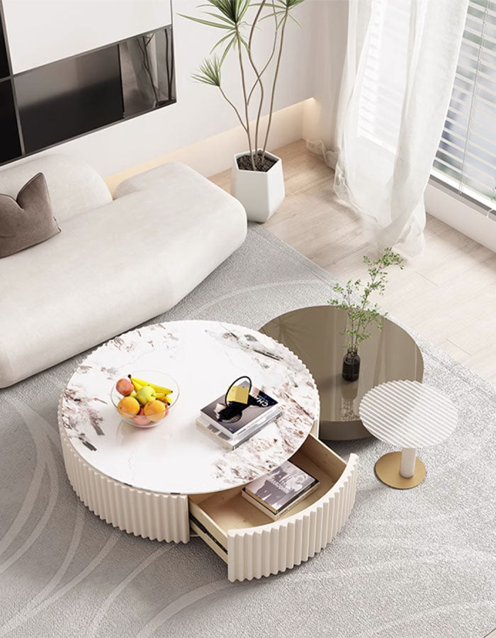 Freya Round Nesting Coffee Table, Sintered Stone – Le Di Vita
