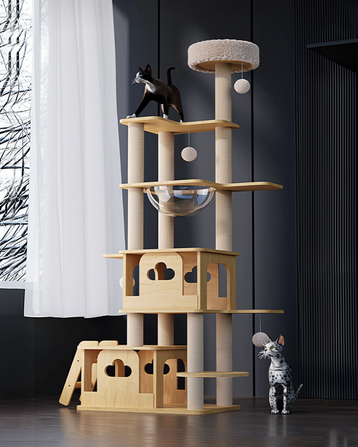 Cian Cat Climber, Cat Tree, Wood – Le Di Vita