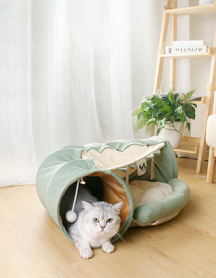 Kohana Pet Beds, With Fluffy Ball Hanging, Foldable Cat Hideaway, Dog ...