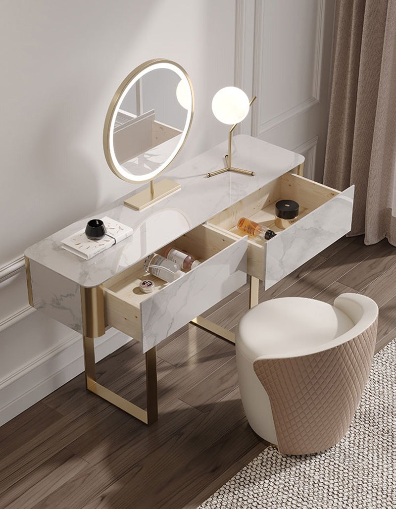 Blakely Dressing Table | Marble Gold Dressing Table – Le Di Vita